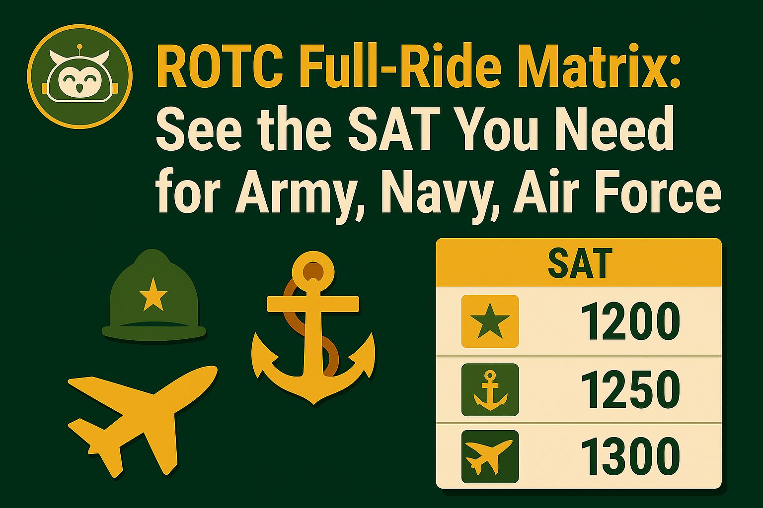 ROTC Full-Ride Matrix: See the SAT You Need for Army, Navy, Air Force ...