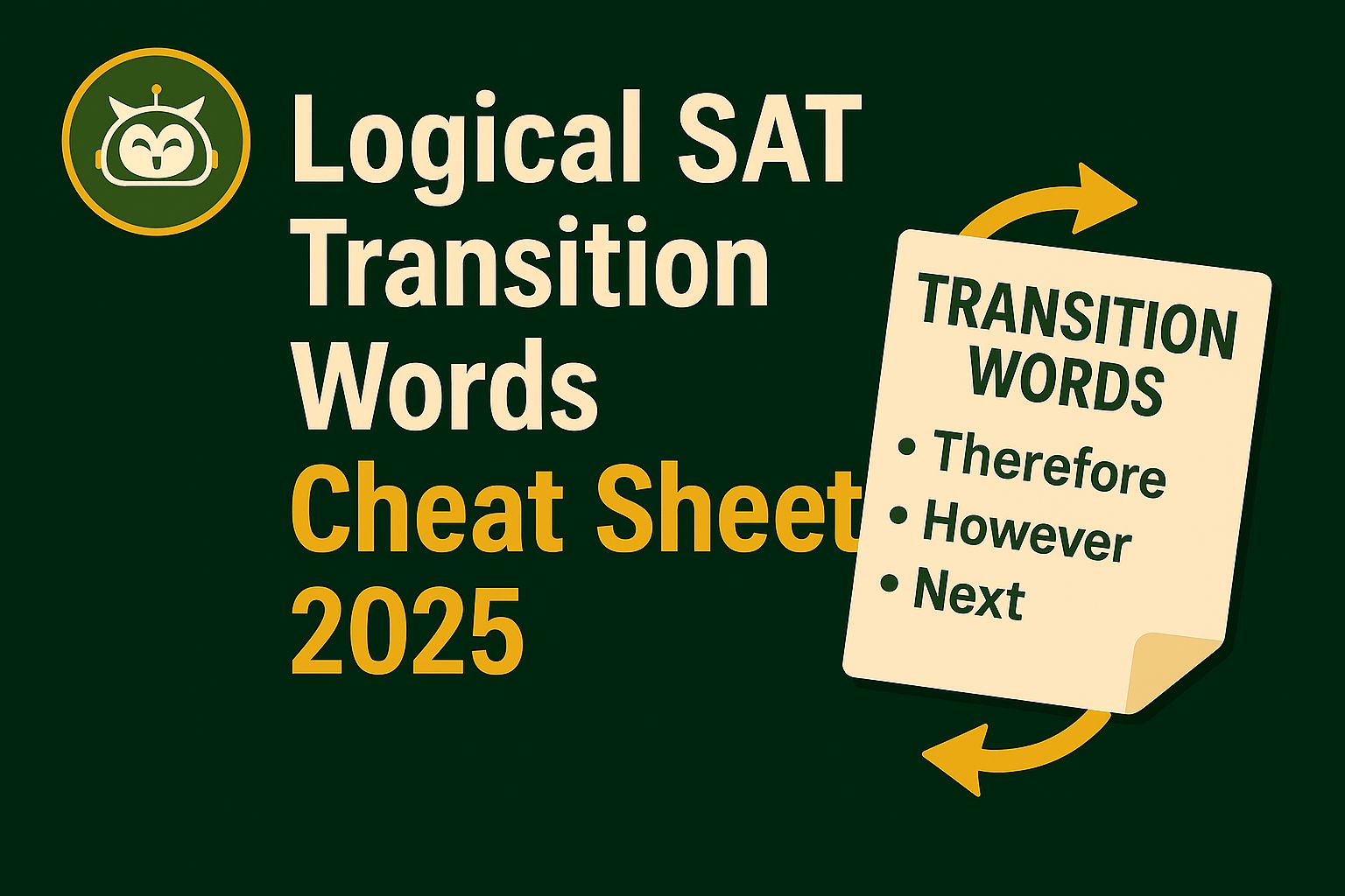 Logical SAT Transition Words Cheat Sheet 2026 – Craft Smoother ...
